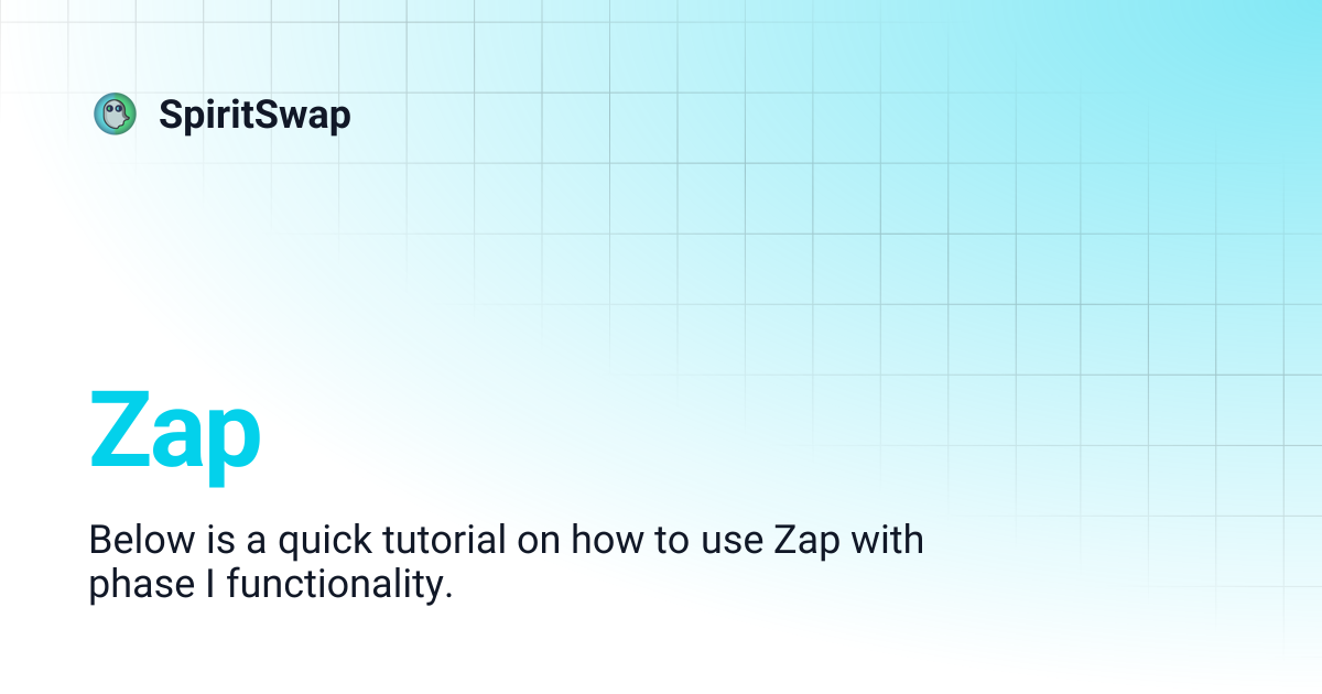 Zap | SpiritSwap